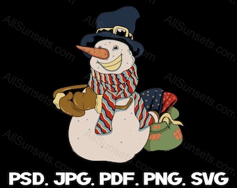 Snowman Top Hat Clipart - Etsy