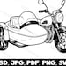 Motorcycle Sidecar SVG Vector Graphics Clipart Svg Png Psd Jpg Eps File ...