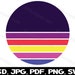 80s 6 Color Retro Sunset Circle Svg Png Jpg Psd Pdf File Types Clipart ...