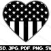 American Flag Heart Svg Png Psd Pdf Jpg File Types Single Color ...