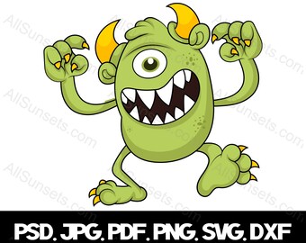 One Eyed Monster Svg - Etsy