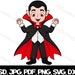 Vampire Boy Halloween Svg Png Pdf Psd Jpg Dxf File Type Cute Spooky ...
