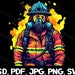 Fireman Flames Vibrant Colors Svg Png Psd Jpg Pdf File Types ...