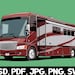 Class A Motorcoach Svg Png Psd Jpg Pdf File Types Motorhome Camper Bus ...