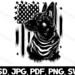 German Shepherd American Flag Svg Png Jpg Pdf Psd File Types USA Themed ...