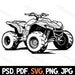 4 Wheeler ATV Racing Silhouette Svg Png Jpg Psd Pdf File Types Quad ...