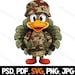 Turkey Wearing Camouflage Thanksgiving Clipart Svg Png Pdf Psd Jpg File ...