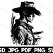 Cowboy Silhouette Svg Png Svg Jpg Psd File Types Wild West Gunslinger ...