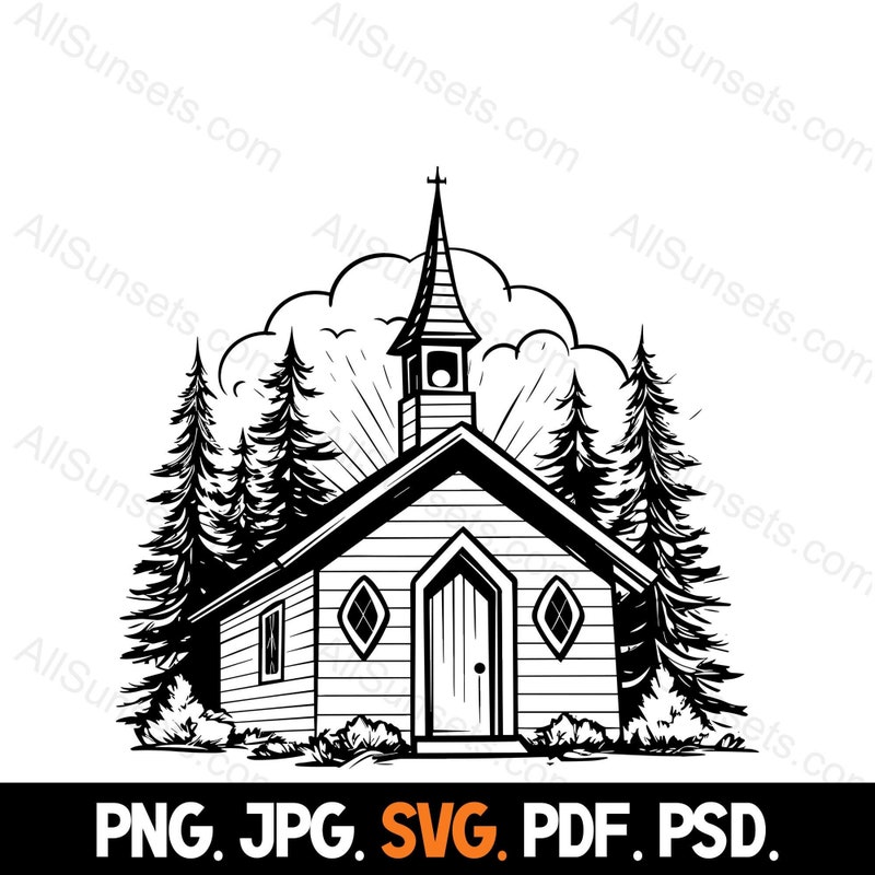 Church Svg File - Etsy