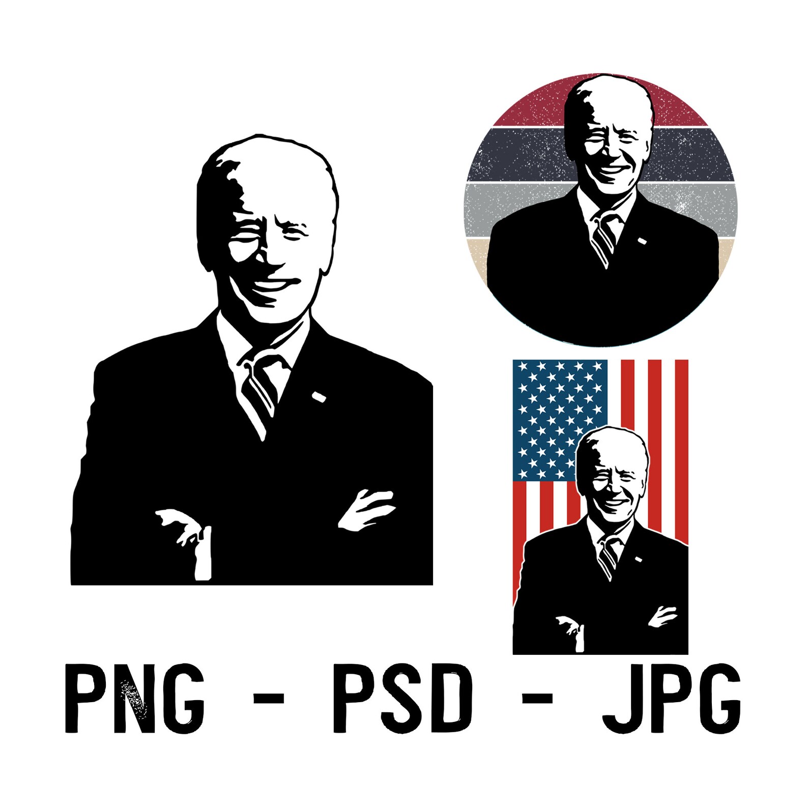 Joe Biden Presidential Graphics Package Portrait Profile of - Etsy