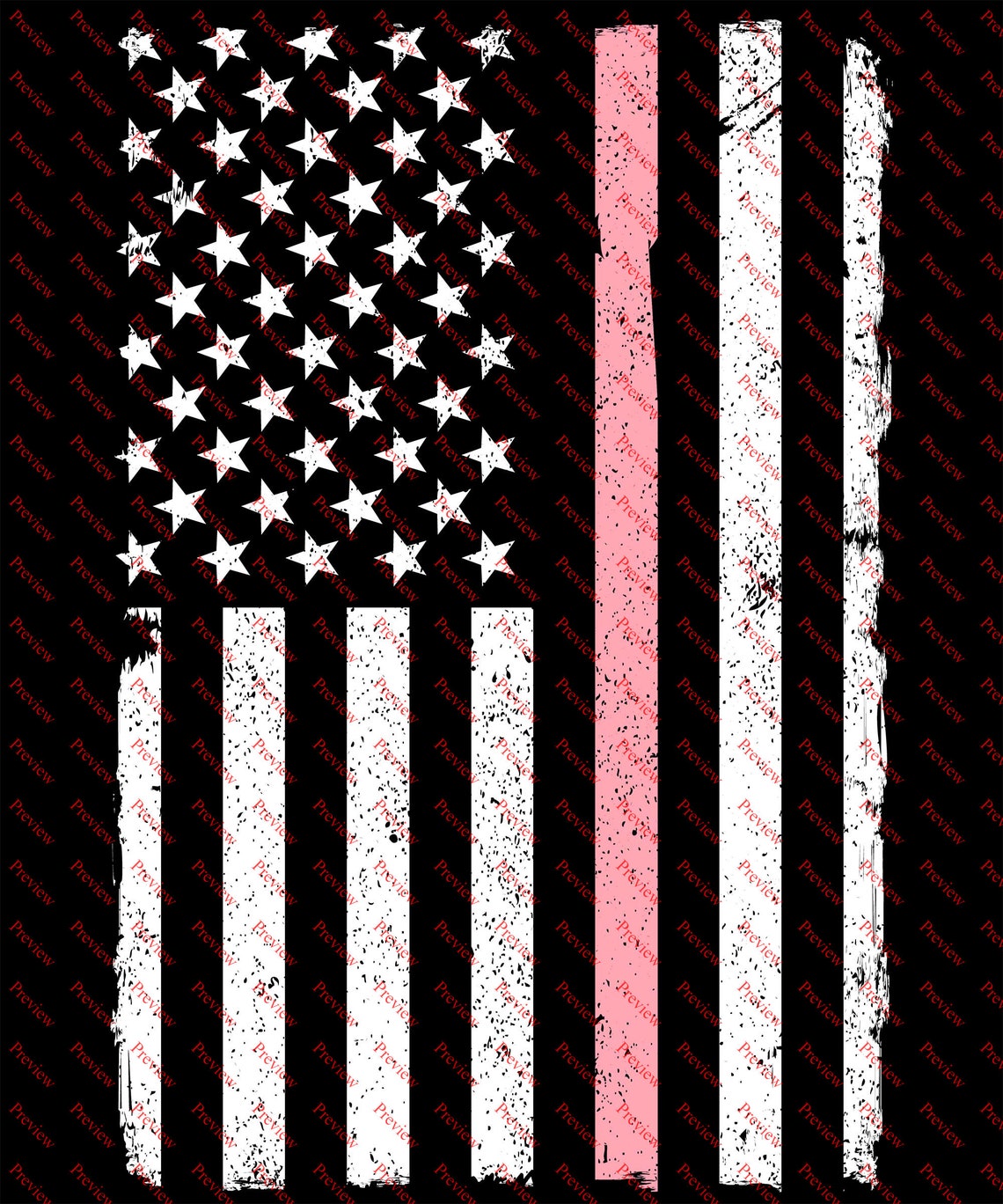 Thin Pink Line American Flag Svg Png Jpg Pdf Psd File Types - Etsy