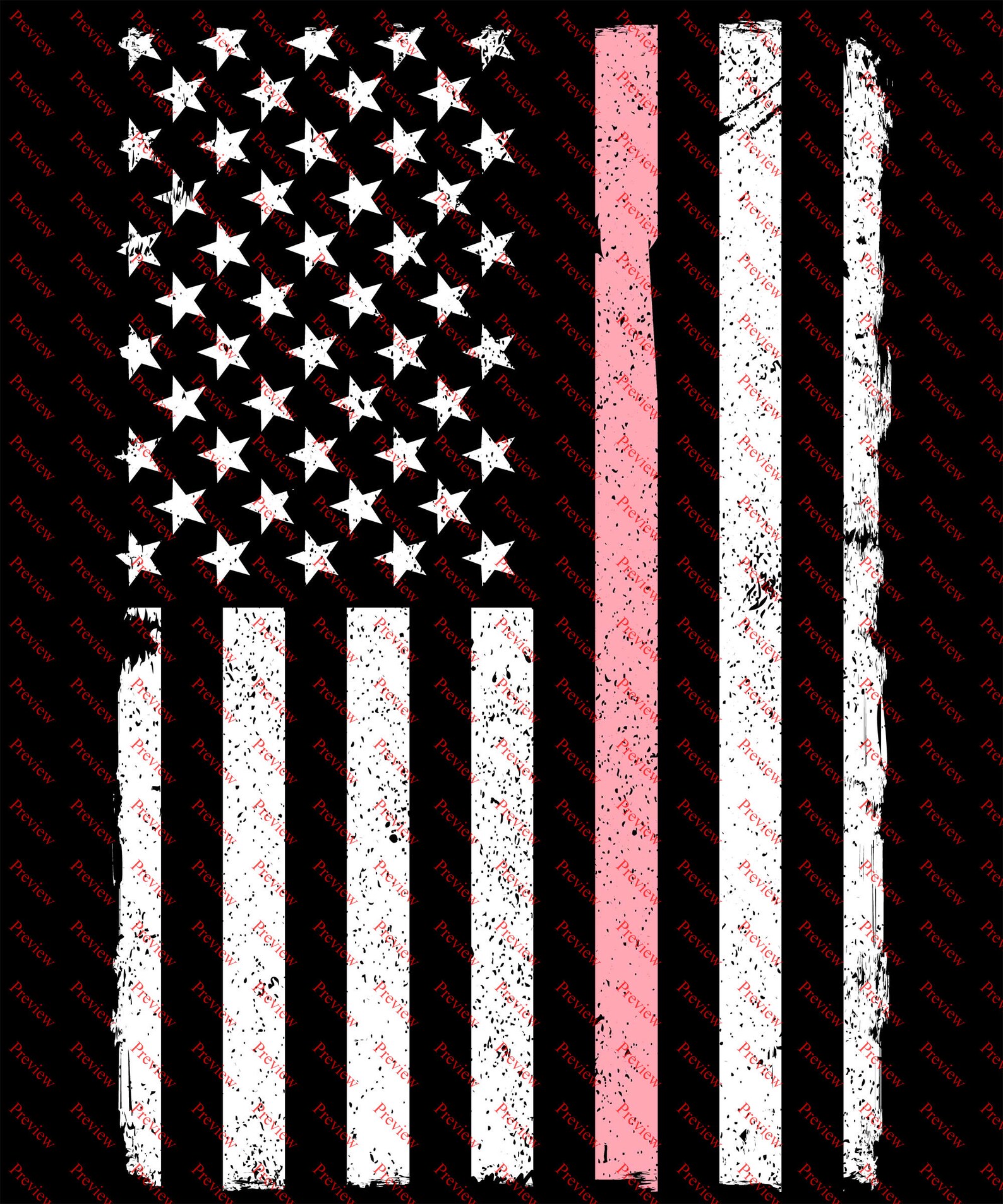 Thin Pink Line American Flag Svg Png Jpg Pdf Psd File Types - Etsy