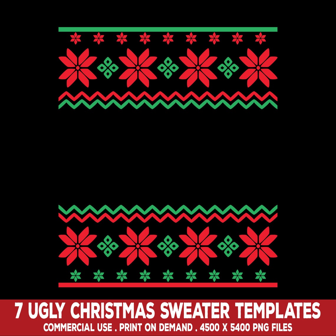 Ugly Christmas Sweater Clipart Package 2 7 Xmas Tacky | Etsy