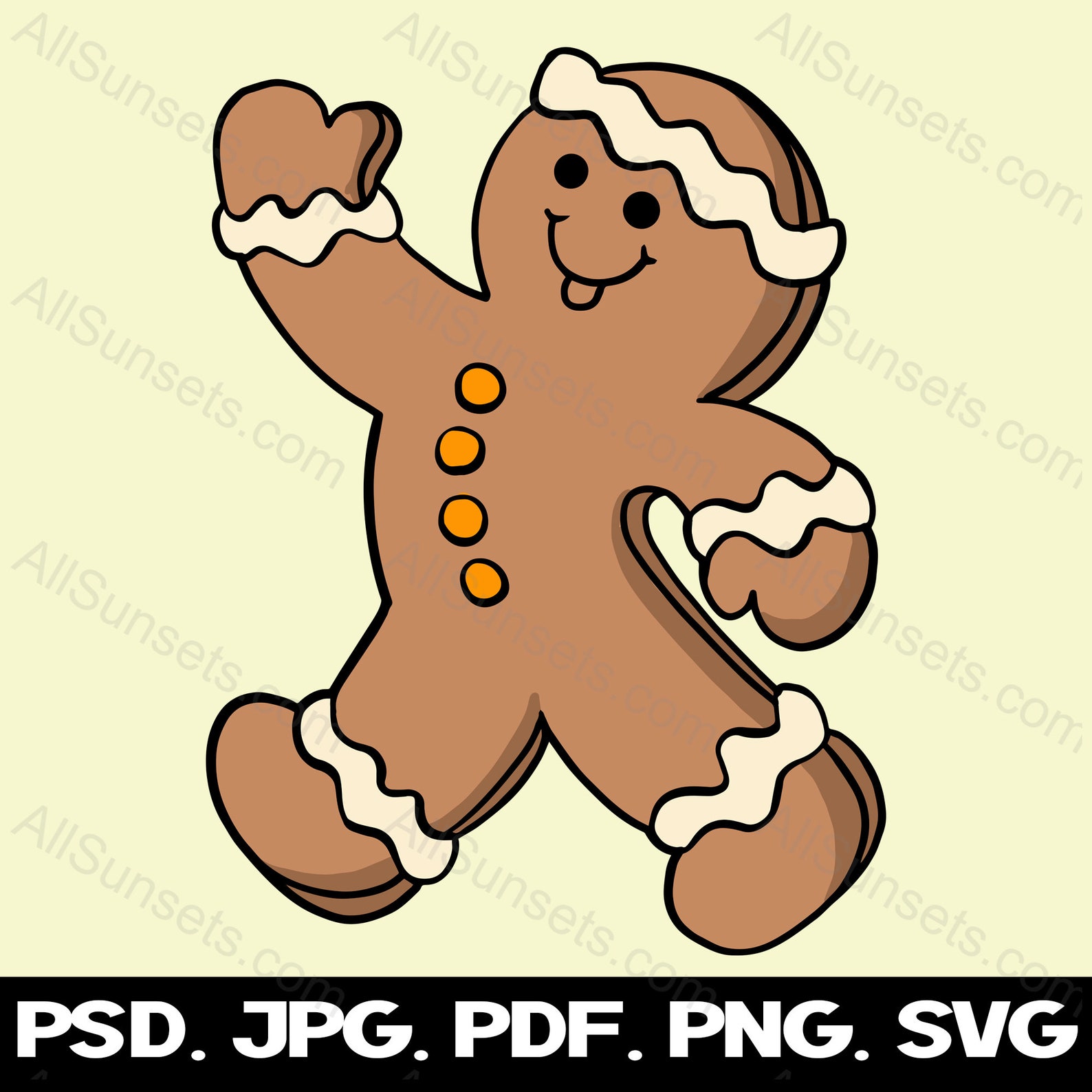 Gingerbread Man Svg Png Jpg Pdf Psd File Types Funny Christmas Food ...