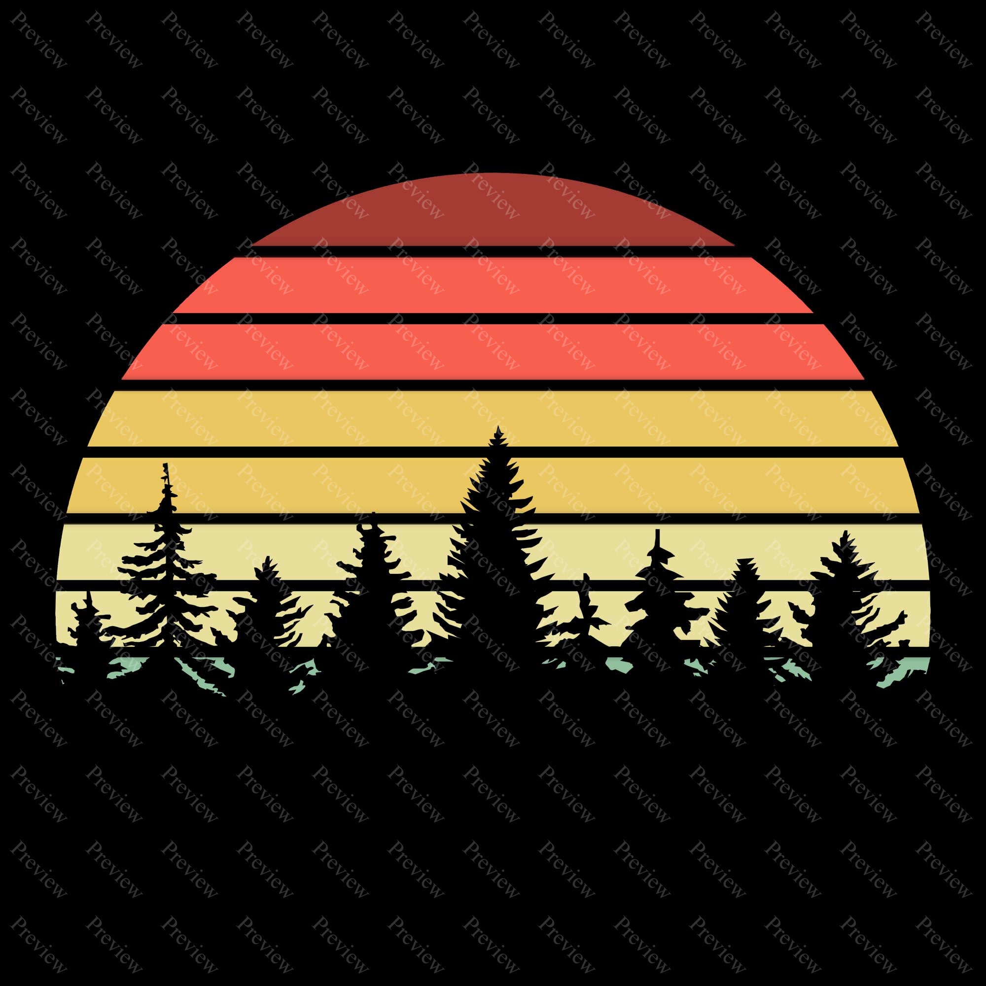 Retro Vintage Sunsets Pack 1 30 Retro Sunset Clipart PNG - Etsy UK