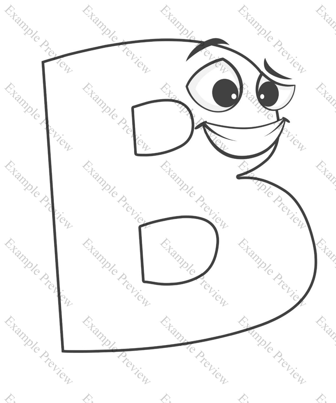 KDP Smile Face Alphabet Coloring Pages Sheets PDF ABC Letters Colouring ...
