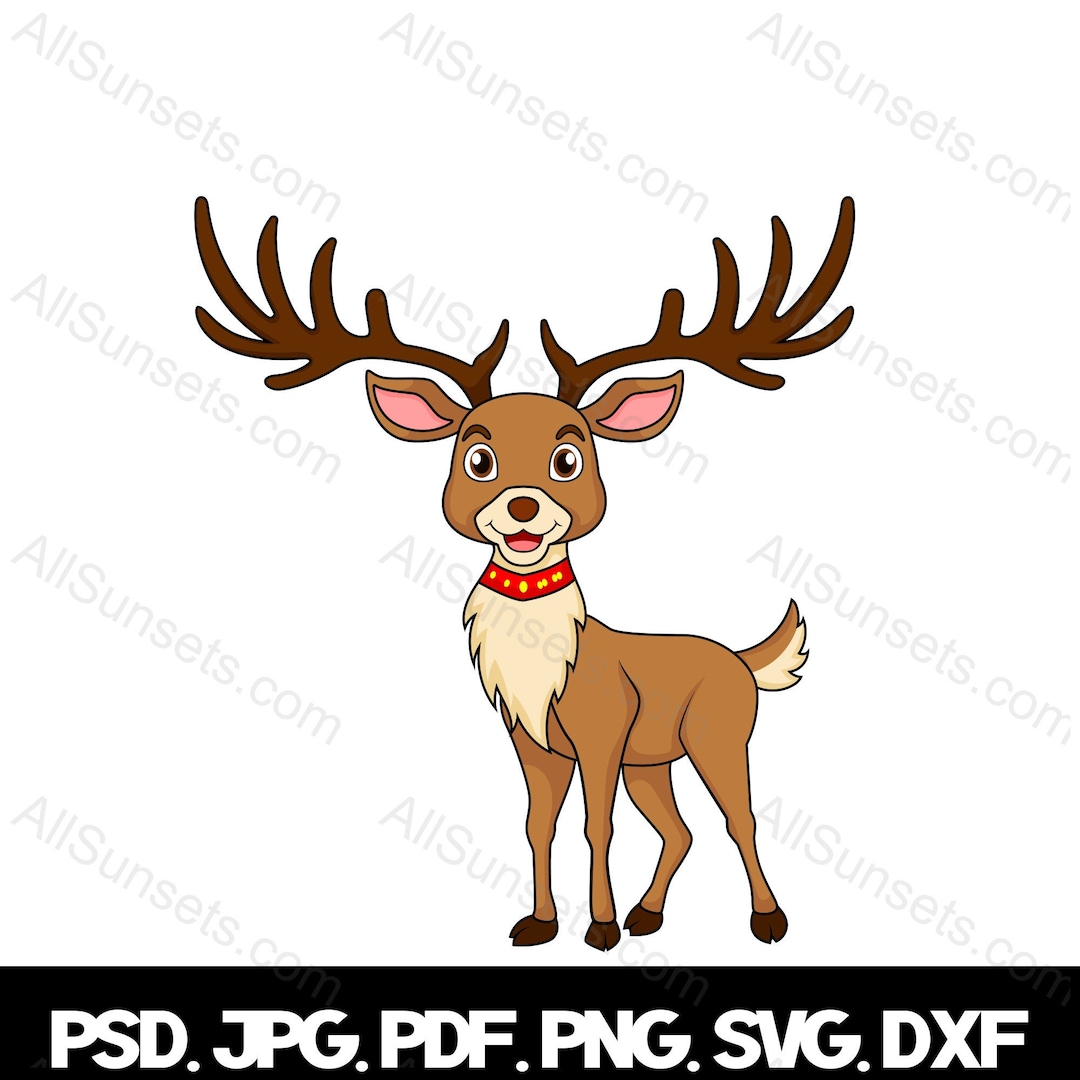 Reindeer Christmas Santa's Helper Svg Png Pdf Psd Jpg Dxf File Type ...