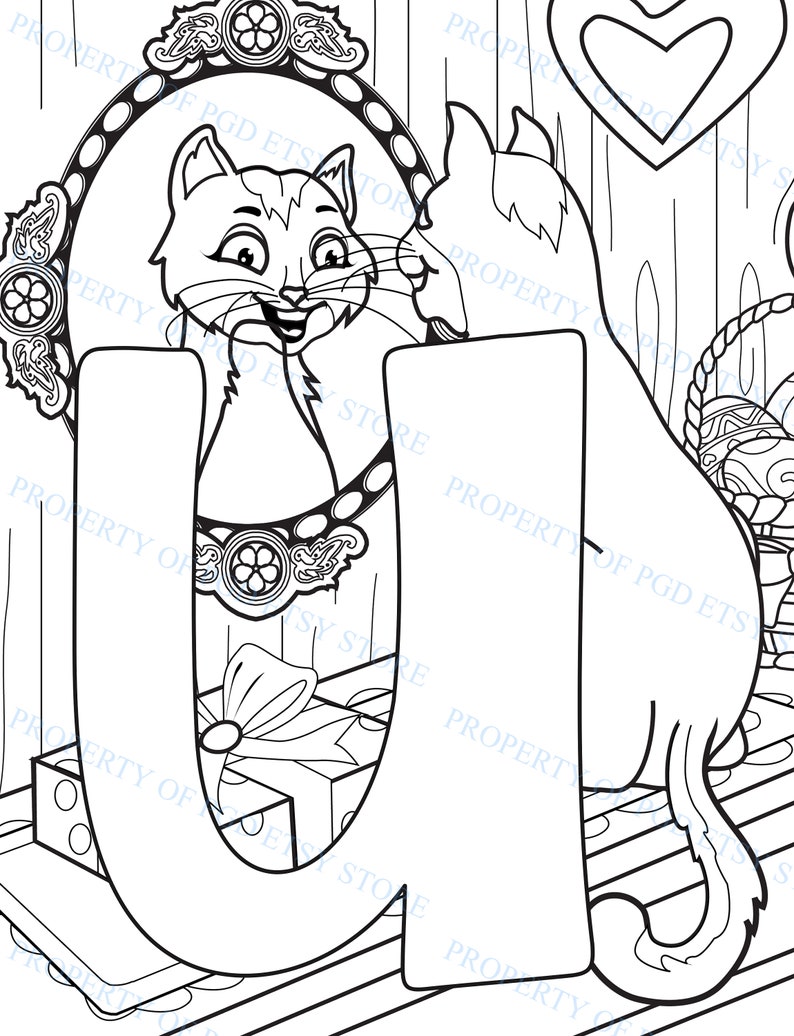 Cats Alphabet Coloring Book for Toddlers A-Z Adorable Cats and - Etsy