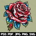 American Flag Rose Svg Png Jpg Pdf Psd File Types Patriotic Flower 4th ...