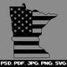 Minnesota State Shape American Flag Svg Png Jpg Pdf Psd File Types ...