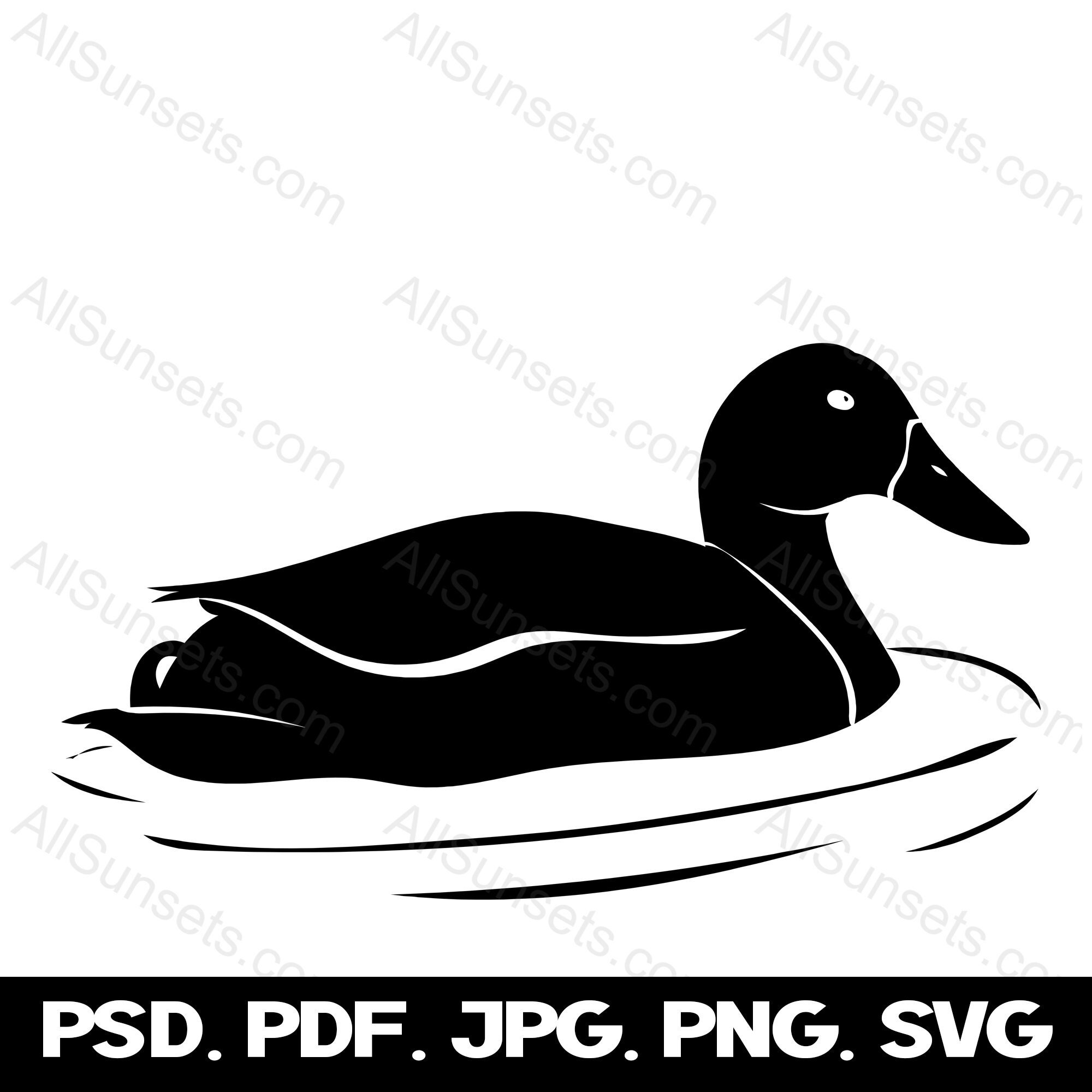 Duck Silhouette Clipart Jpg Svg Png Jpg Eps Pdf Psd File Types ...