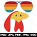 Turkey Face Aviator Sunglasses Svg Png Pdf Psd Jpg File Types Funny ...
