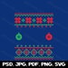 Ugly Christmas Sweater Clipart #6 Ornaments Red Flowers Poinsettia Xmas ...