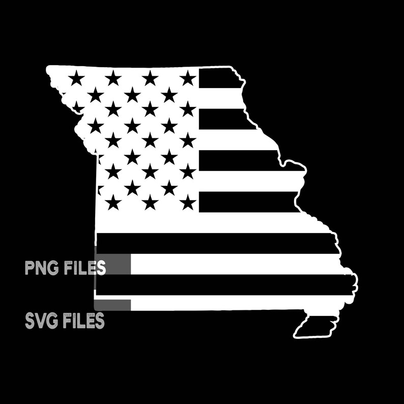 Missouri State Shape American Flag Svg Png Jpg Psd Pdf File - Etsy