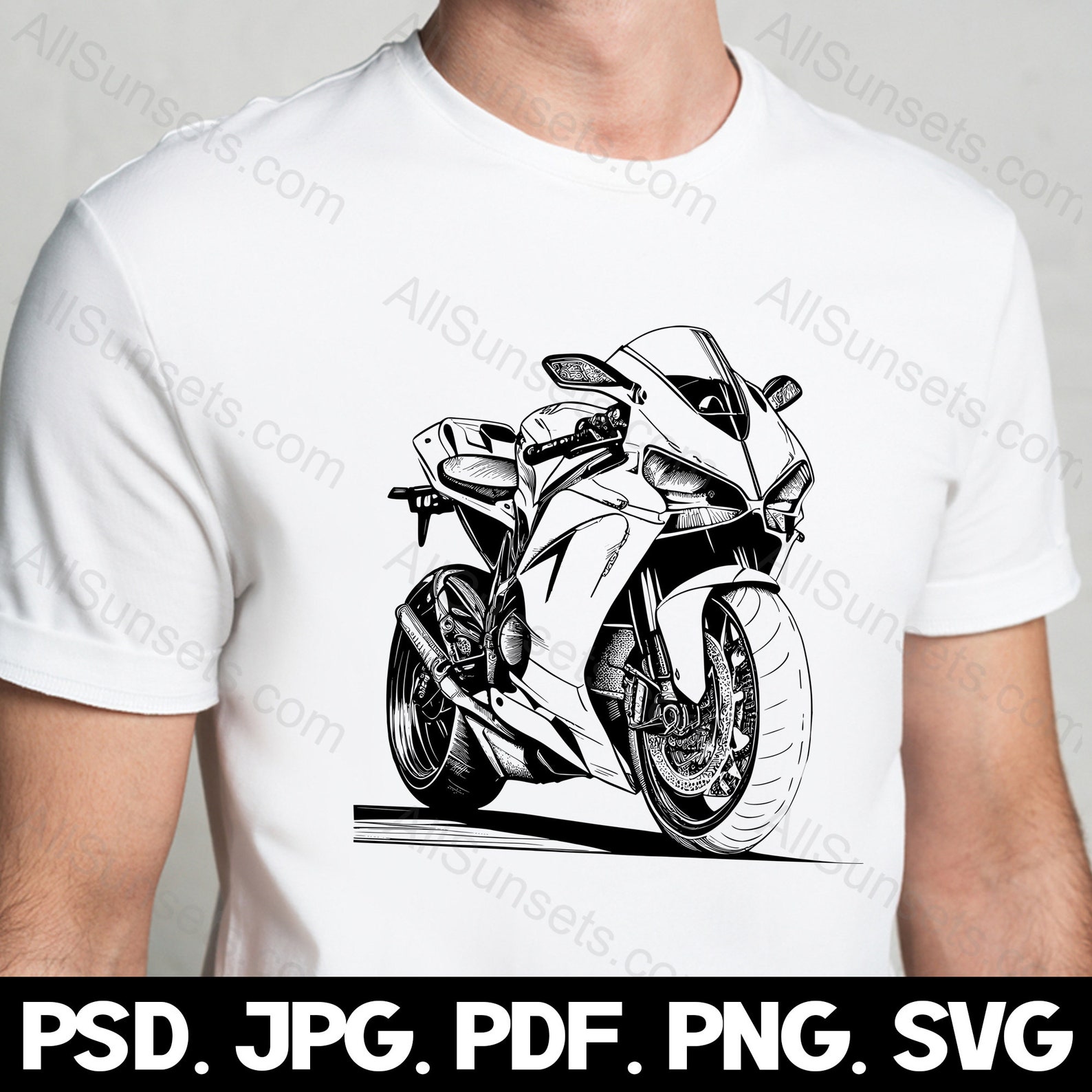 Motorcycle Sport Racing Bike Svg Png Psd Jpg Pdf File Types - Etsy