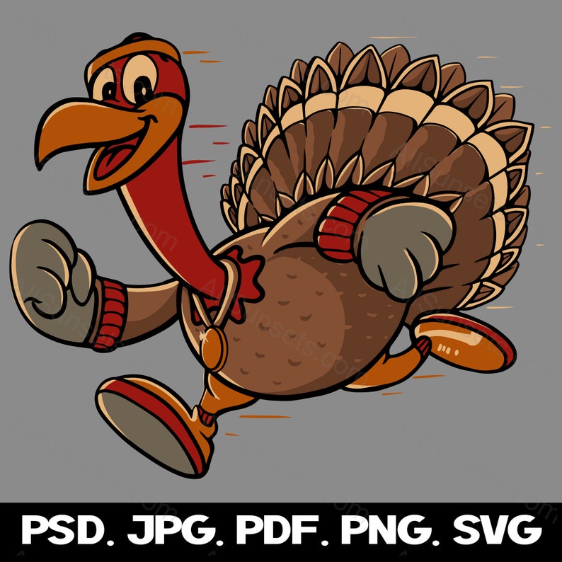 Turkey Trot Racing Svg Png Pdf Psd Jpg File Types 5k 10k Half Marathon ...
