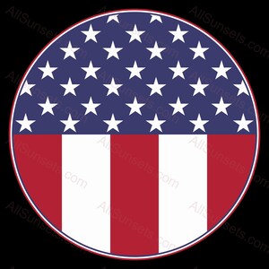 American Flag Circle Svg Png Jpg Pdf Psd File Types Patriotic - Etsy