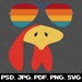 Turkey Face Aviator Sunglasses Svg Png Pdf Psd Jpg File Types Funny ...