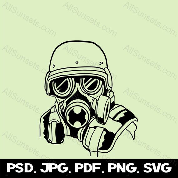 Gas Mask Soldier Png