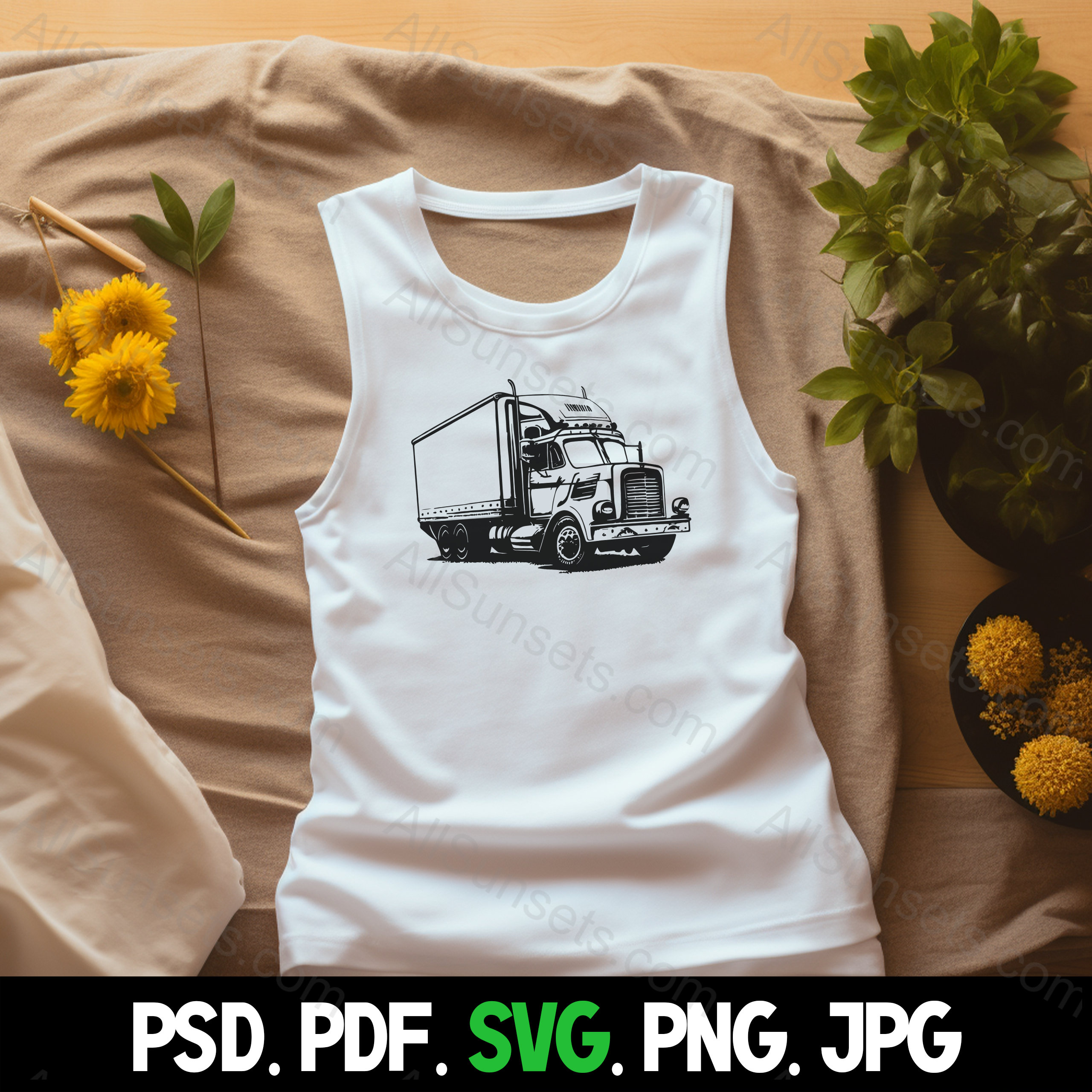 Cargo Box Truck Svg Png Jpg Psd Pdf File Types Semi Moving Van Cube ...
