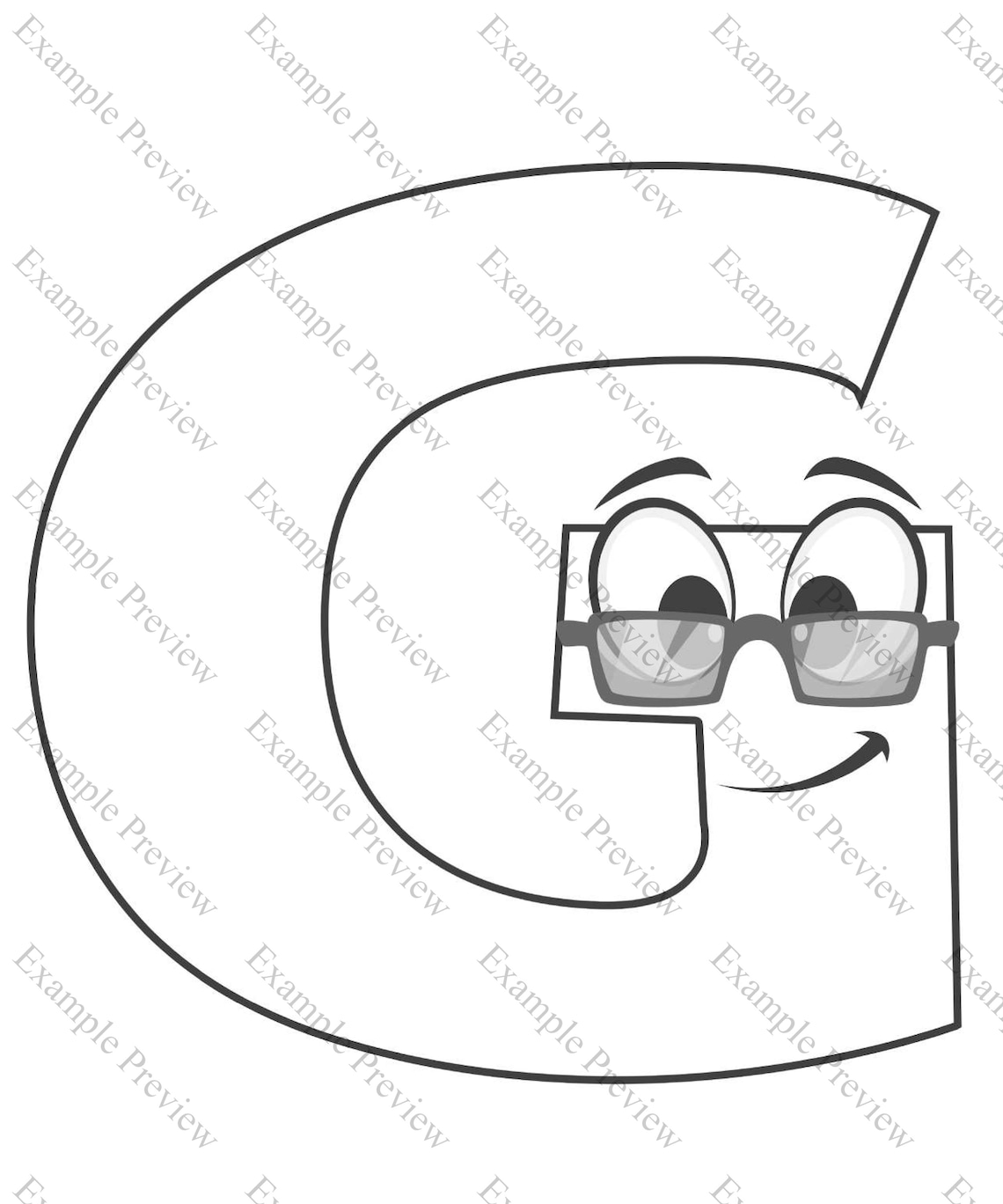 KDP Smile Face Alphabet Coloring Pages Sheets PDF ABC Letters Colouring ...