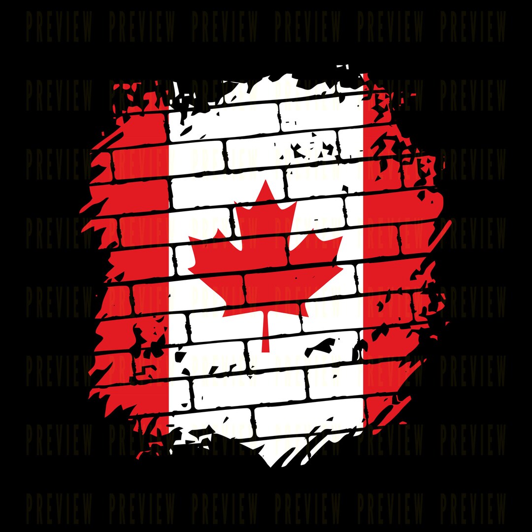 Canada Flag Brick Wall Clipart Canadian Canadien Commercial Use License ...