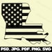 Louisiana State Shape American Flag Svg Png Jpg Psd Pdf File Types ...