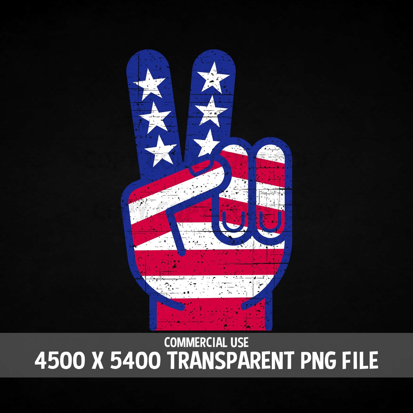 American Flag Peace Hand Sign PNG Design File Patriotic | Etsy