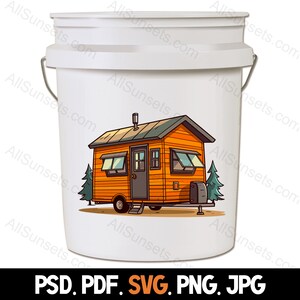 Tiny Home Trailer Svg Png Jpg Psd Pdf File Types Small Home on Wheels ...