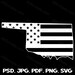 Oklahoma State Shape American Flag PNG SVG Patriotic Clipart USA ...