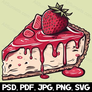 Slices of Cheesecake Bundle Svg Png Psd Jpg Pdf File Types Banana ...