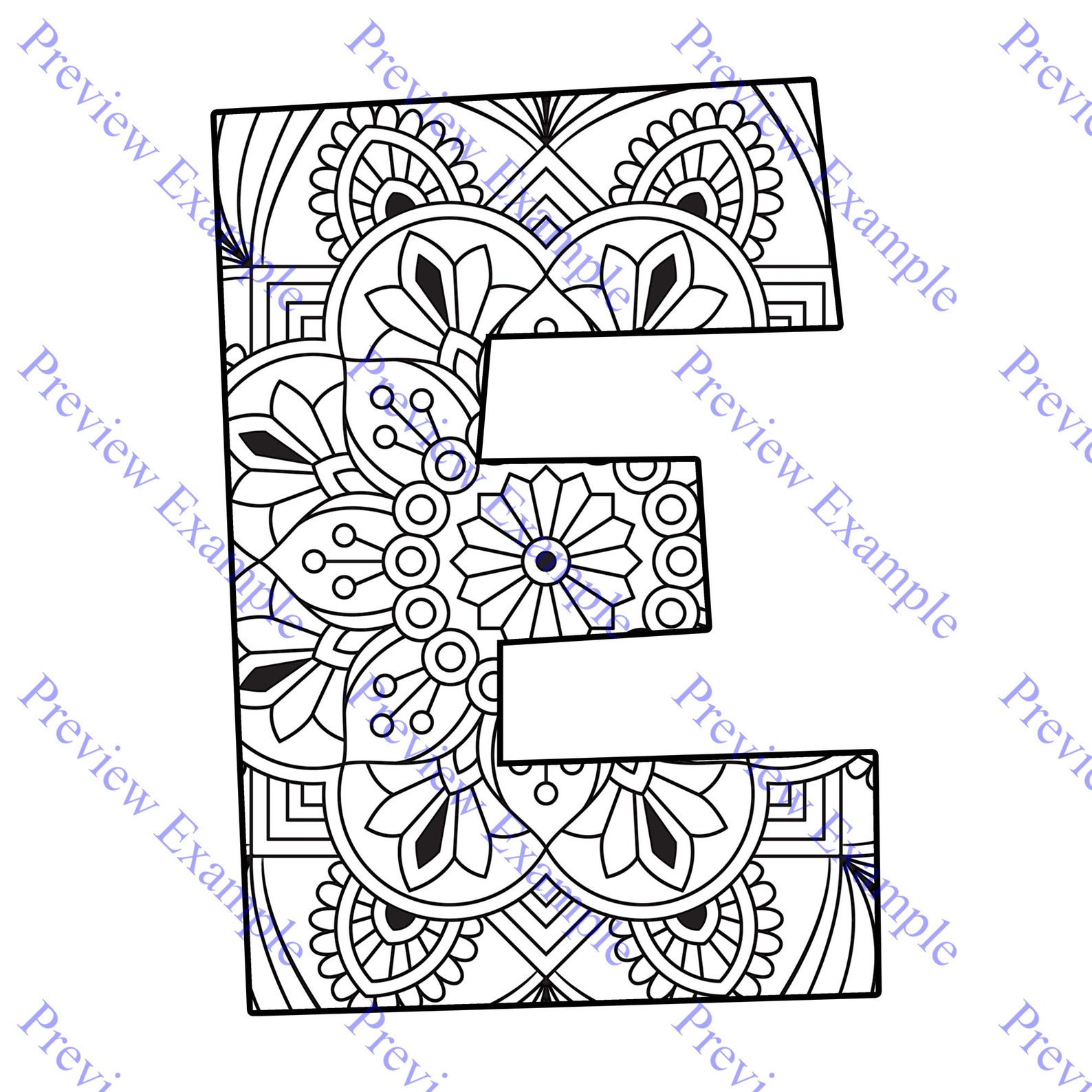 KDP Alphabet Mandalas Coloring Pages Sheets PDF ABC Letters Colouring ...