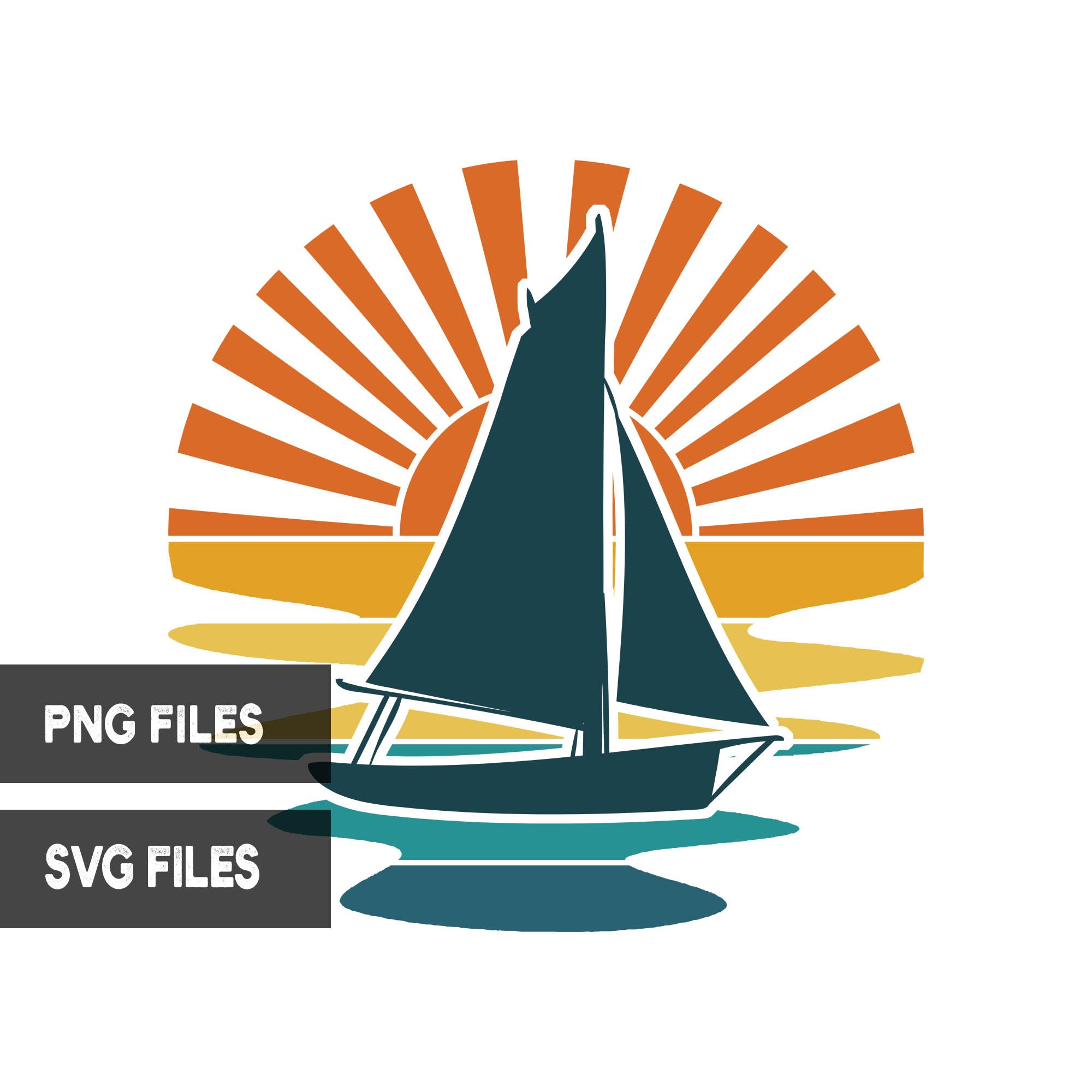 Drawing & Illustration Digital Sailing graphic theme cool retro art ...