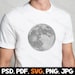 Full Grey Moon Svg Png Jpg Pdf Psd File Types Celestial Body Autumn ...