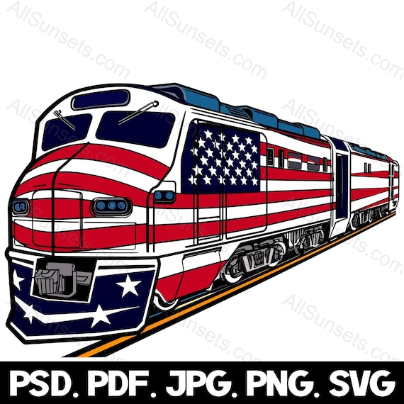 Modern Train Engine Clip Art