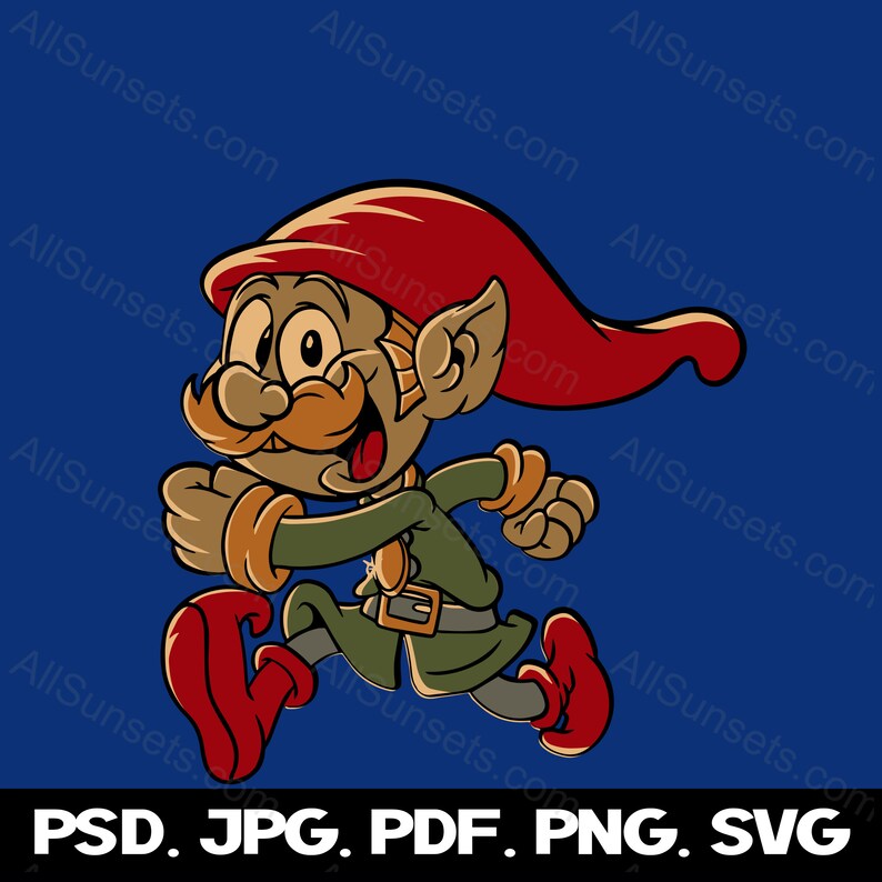 Elf Racing Svg Png Pdf Psd Jpg File Types 5k 10k Half Marathon - Etsy