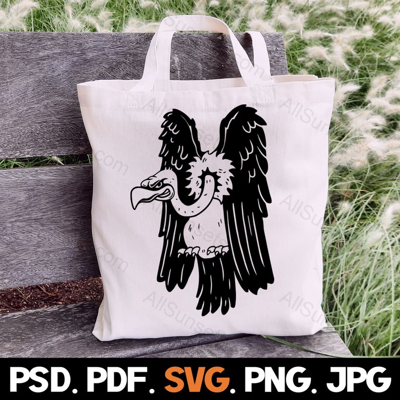 Vulture Sitting Svg Png Pdf Psd Jpg File Formats Buzzard Condor Turkey ...