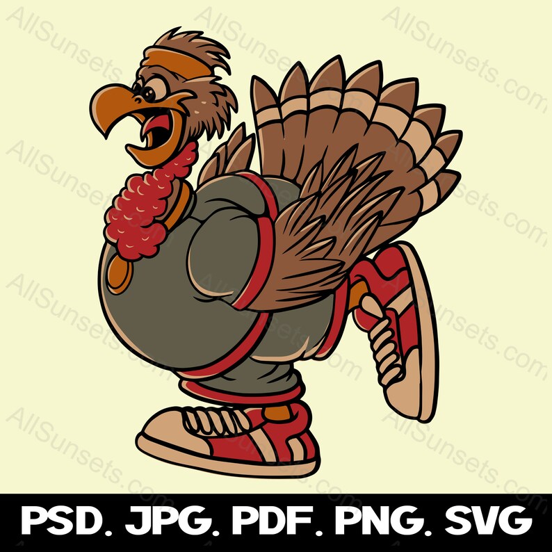 Turkey Jogging Svg Png Pdf Psd Jpg File Types Racing 5k 10k - Etsy