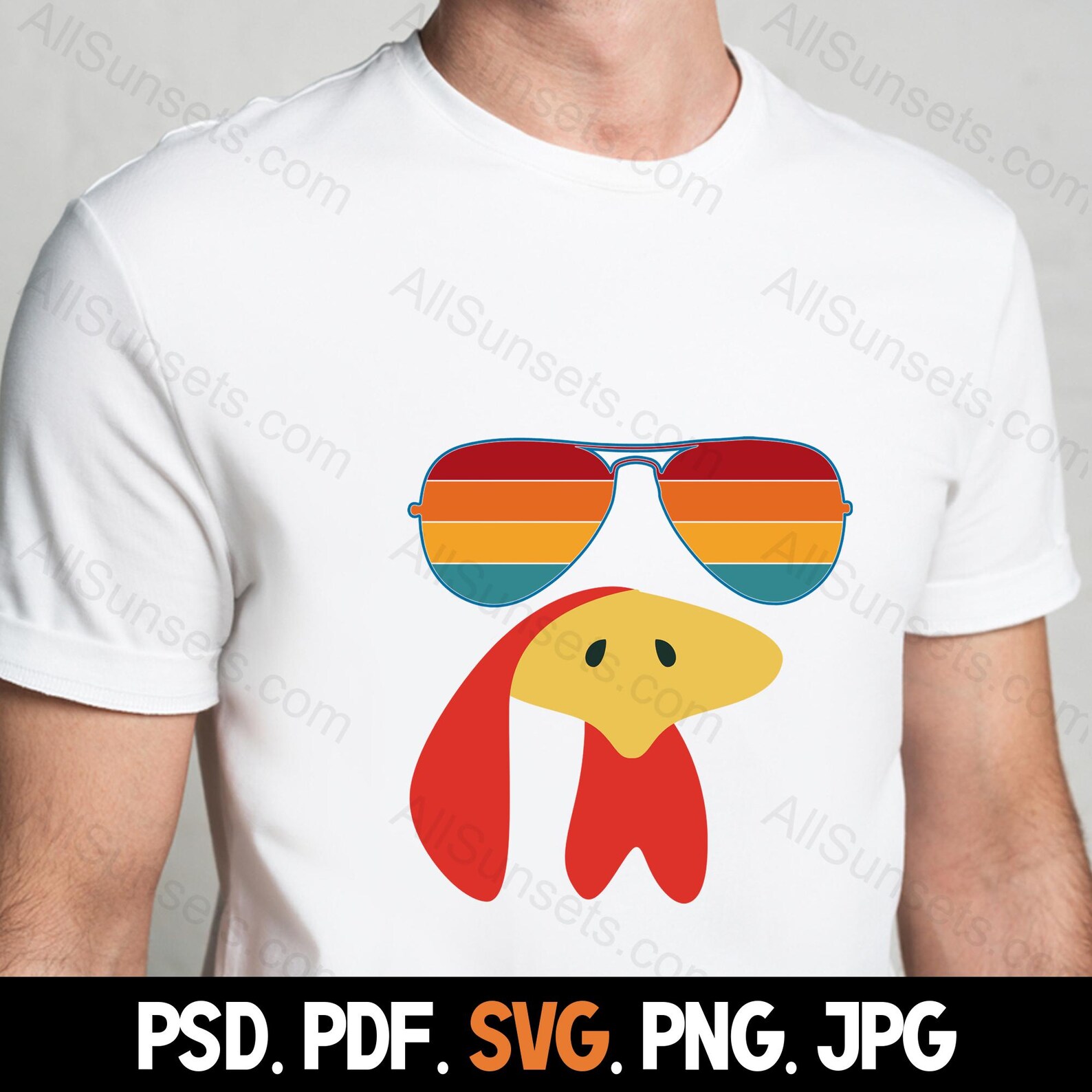 Turkey Face Aviator Sunglasses Svg Png Pdf Psd Jpg File Types Funny ...