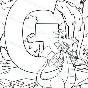 Dragons Alphabet Coloring Book for Toddlers A-Z Adorable Fire Breathers ...